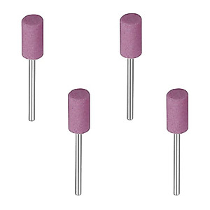 Sharpening Bits Set For Dremel Rotary Tool Grinding Wheels + Sharpener Stones Sharpen Lawn Mower Blade Axe Hatchet Hedge Shears Loppers Flat Grinder Wheel Bit Cylinder Stone Burr Pink Aluminum Oxide