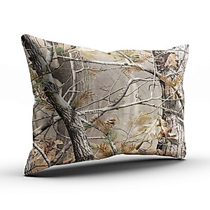 SALLEING Cute Luxury Real Tree Camo Camouflage Design One Side Decorative Pillowcase King Zippered Throw Pillow Case Cushion Cover 20x36 inches