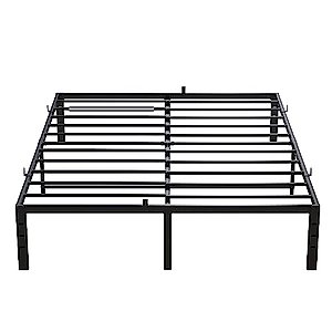 Vecilla Full Size Bed Frame 14 inch Heavy Duty Metal Platform Bed Frame No Box Spring Needed, Non-Slip Mattress Foundation, Easy Assembly, Noise-Free, Black