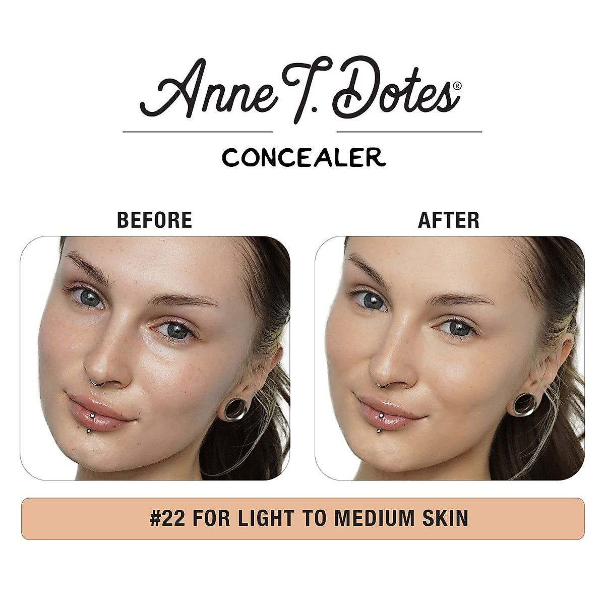 theBalm Anne T. Dotes Concealer #22, 22 (For Light to Medium Skin), 0.32 oz.