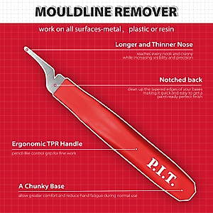 P.I.T. Metal File Set, 2Pcs Needle Files Set & Mouldline Remover, Miniature and Model Files Hand Tools, Diamond File for Model, Plastic, Metal, Wood, Jewelry Tools, DIY, Hobby