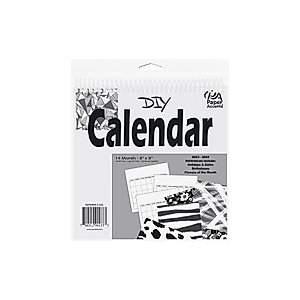 DIY calendar 2023, Customize Your Own 2023-2024 Calenda| 8"x 8" 14 Month Calendar Blank White | Paper Accents