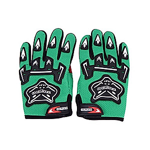 Sange DOT Youth Kids Offroad Helmet Motocross Helmet Dirt Bike ATV Motorcycle Helmet Gloves Goggles Compliant with FMVSS 218(Green, Large)