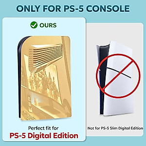 Plates for P5 Digital Edition, Faceplate with Cooling Vents, Anti-Scratch Dustproof Protective Cover Plates for P5 Digital Edition (Golden)
