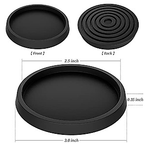 Furniture Coasters,Caster Cups,Furniture Leg Protectors 2.5 Inch 4pcs Rubber Pads no Slip for Hardwood Floors