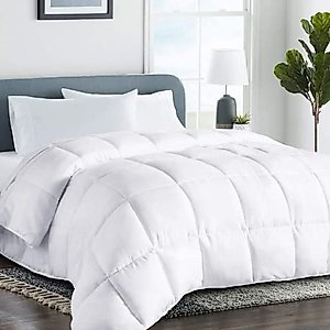 COHOME Twin XL 2100 Series Cooling Down Alternative Comforter - Quilted Duvet Insert with Corner Tabs All-Season - Soft Luxury Hotel Comforter - Reversible - Machine Washable - White
