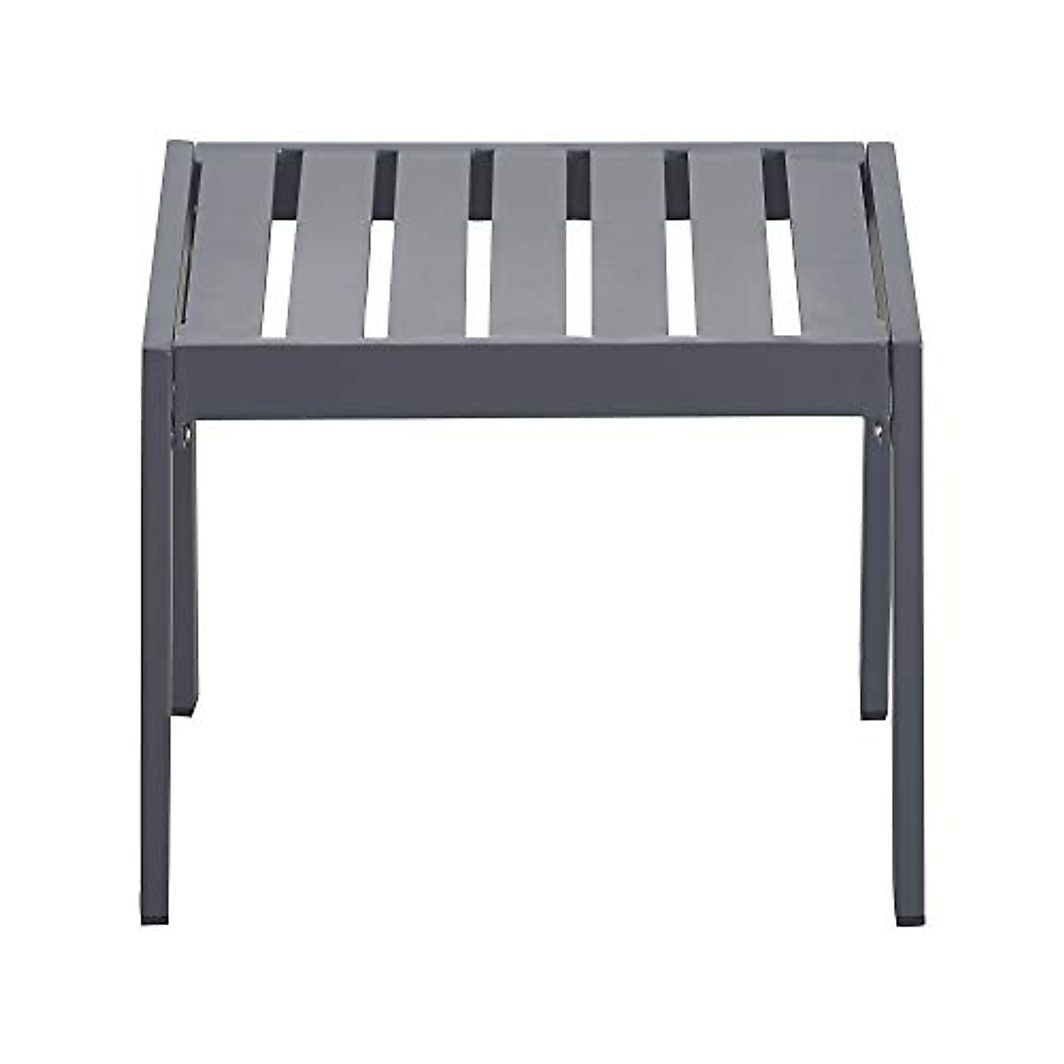 Tommy Hilfiger Monterey Modern Patio Outdoor Furniture Collection, Weather Resistant, Easy Assembly Metal Frame, Side Table, Navy Blue & Dark Gray