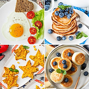 Flip Cooker Pancakes Mold,Reusable Silicone Pancake Molds,Non Stick Silicone Egg Ring,Silicone Cake Mold,Silicone Mold,For Cook Multiple Pancakes Or Eggs Simultaneously