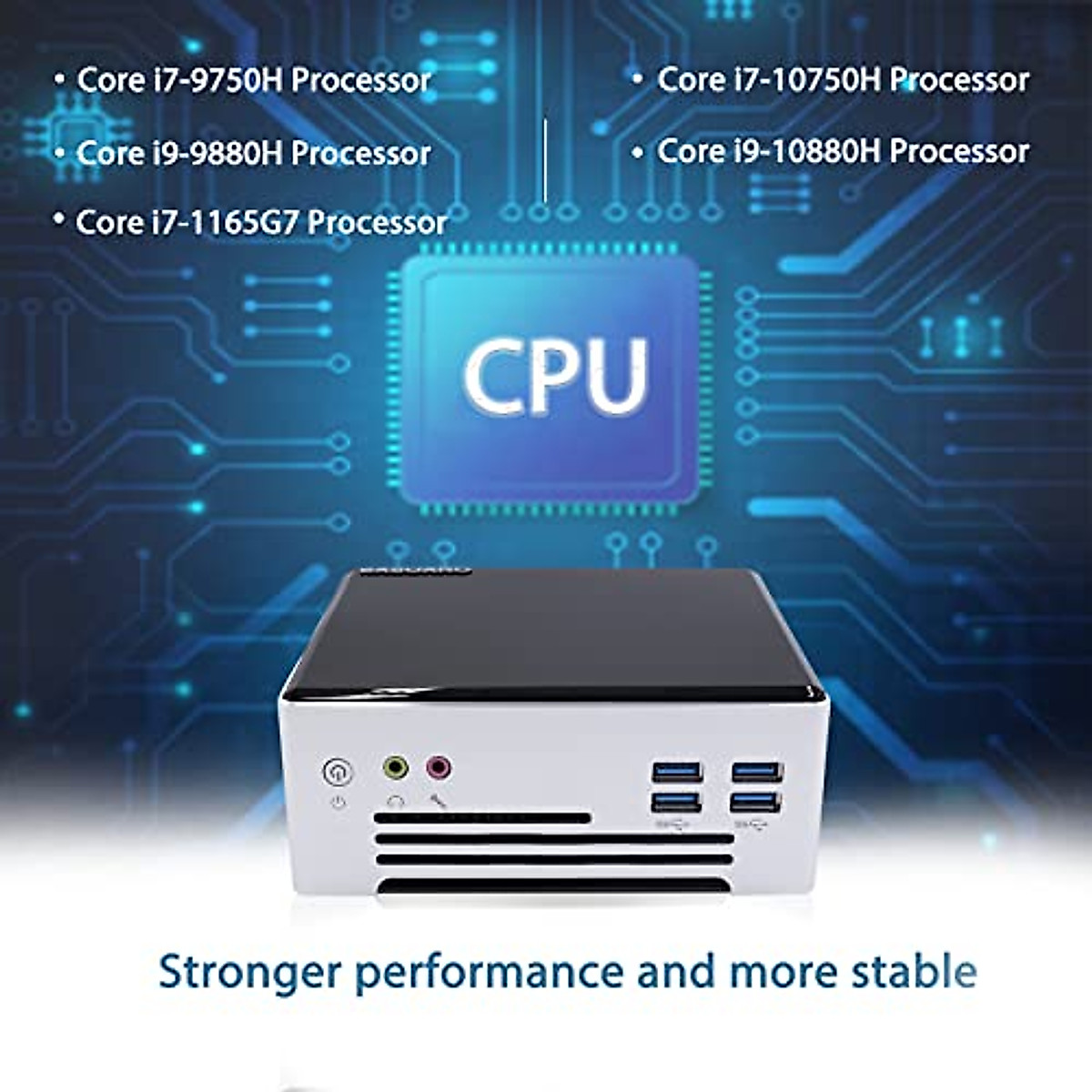 BASOARO Windows 11 Pro Micro Computer, Mini Desktop PC i7 9750H, 16G DDR4 RAM 1TB SSD, Mini PC, Gigabit LAN, HD, DP, USB3.0, BT, Dual Band WiFi, Small Desktop PC for Office