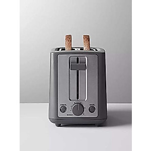 Stainless Steel 2 Slice Extra Wide Slot Toaster Compact Ideal Gift for Family & Friends