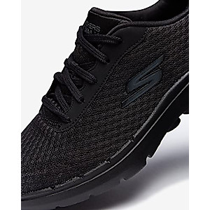 Skechers Women's GO Walk 6-Iconic Vision Sneaker, Black, 9