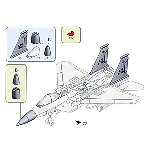 General Jim's Military Building Blocks Plane - F-15 Eagle Fighter Model Building Blocks Toy Plane - F15 Model Plane Play Set Great for Teens and Adults