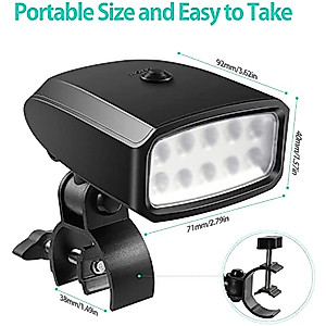 Grill Light, Yuyotrre Grill Lights for Outdoor Grill, Portable Weather Resistant BBQ Lights 360 Rotatable with 10 Super Bright LED Lights & Sturdy Clamp Mount Fits Grill Handle (Battery NOT Included)
