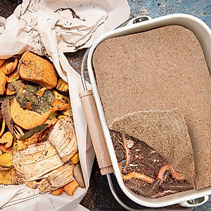 4 Pieces Worm Blanket,2 ftx2 ft Worm Blankets for CompostBin,Jute Fibre Worm Compost Blanket Fits Most Worm Bin Worm Farm for Keeping Worms Dark,Moist