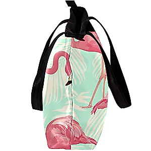 TBOUOBT Handbags for Women Fashion Tote Bags Shoulder Bag Satchel Bags, Flamingo Bird Tropical Palm
