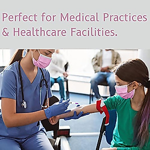 BH Supplies 2400 PCs Bulk Face Mask (48 Packs, 50pcs/Pack), Non Woven Thick 3-Layers Breathable Facial Masks with Adjustable Earloop, Mouth and Nose Cover -Pink