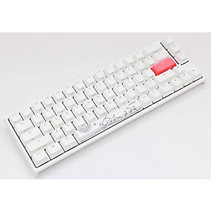 Ducky One 2 SF RGB Pure White RGB LED 65% Double Shot PBT Mechanical Keyboard (Cherry MX Silent Red)