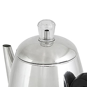 West Bend 54159 Classic Stainless Steel Electric Coffee Percolator with Heat Resistant Handle and Base Features Detachable Cord, 12-cup, Silver