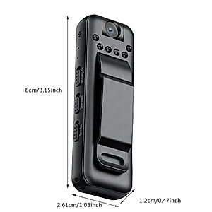 PMUYBHF Mini Body Camera with Audio and Video Recording Night Battery Camera, 1080P 64G Body Worn Camera with Upgraded Clip