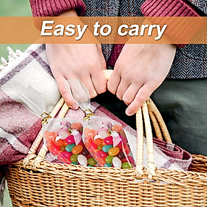 SBYURE 200 Pcs Clear Cone Shaped Treat Bags Cellophane Triangle Candy Bags with 200 Twist Ties for Favor Candy Popcorn Handmade Cookies Sweets Crafts,15'' x7''