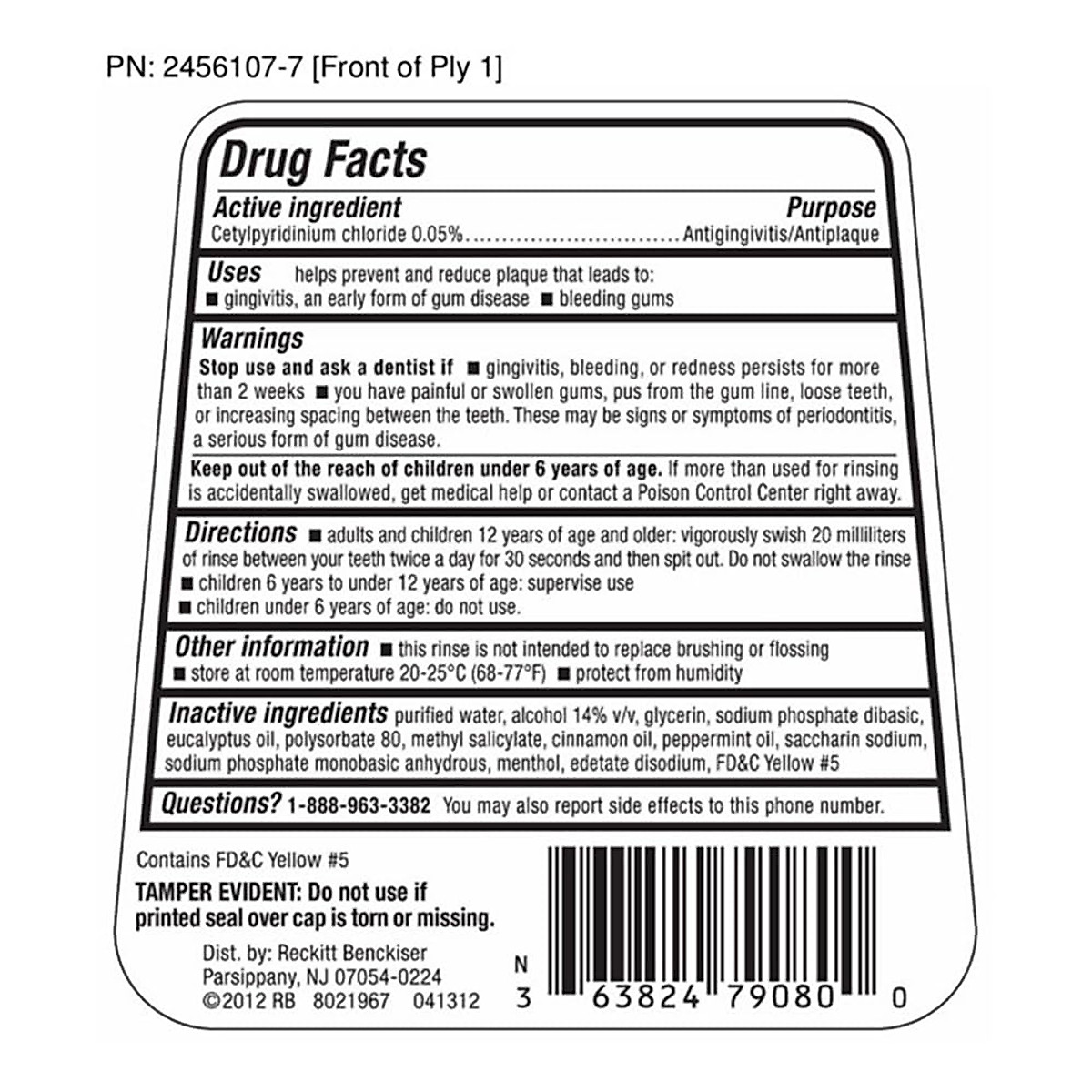 Cepacol Antibacterial Mouthwash and Gargle Gold 24 oz. (Pack of 6)