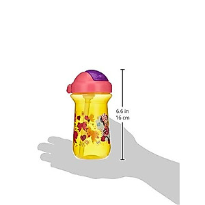 The First Years Disney Minnie Mouse Toddler Straw Cup - Spill Proof Flip Top Toddler Sippy Cups - 18 Months and Up - 10 Oz