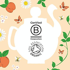 Clipper Tea Chamomile & Peach Teabags – USDA Organic, Great Hot or Iced – Natural, Fair & Delicious Fruity Chamomile & Peach Infusion – 20 Tea Bags