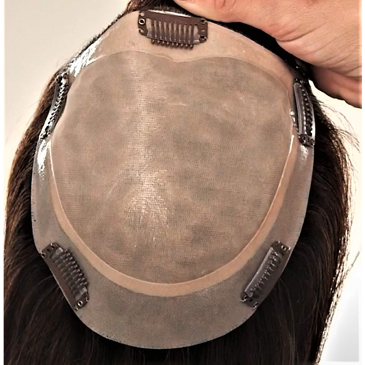 Bundle - 4 Items: 12" Top Form French Exclusive Colors Remy Human Hair Topper by Jon Renau, Christy's Wigs Q & A Booklet, BeautiMark Hydra Shampoo & Hydra Conditioner - Color: 8RN