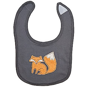 Hudson Baby Unisex Baby Cotton Bibs, Forest, One Size