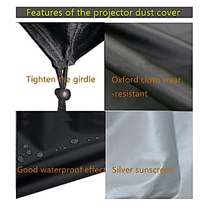 lifang Projector Dust Cover Case Protector,UV-Resistant Cover Oxford Cloth Material,Waterproof,Dust-Proof,Adjustable Retractor,Fit for Ceiling Mounted Projector and Universa Projector
