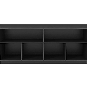 Manhattan Comfort Viennese Collection 6 Shelf Gloss Finished Long Buffet Cabinet/Dining Console with 4 Doors, 62.99" Inches, Black Matte