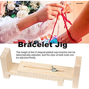 Paracord Jig Bracelet Maker | Wooden Jig Bracelet Maker with Bracelet Maker Knotters Tool Kit,Jig Bracelet Braiding and Weaving DIY Craft Tool Kit Braiding Tool for DIY Craft Bracelets Weaving