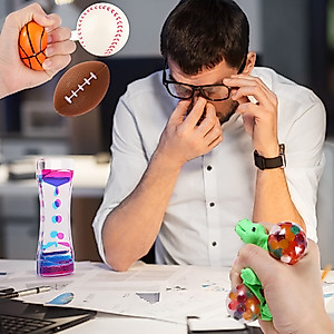 FiGoal 52 PCS Sensory Fidget Toys Set with Storage Box, Mini Poppet Figit Toys for Adults Kids ADHD, Birthday Party Favors, Classroom, Goodie Bag Fillers, Valentine's Party Supplies