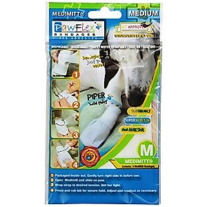 Pawflex Bandages Medimitt Bandages for Pets (Pack of 4) Medium