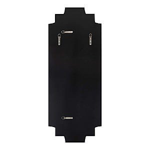 Kate and Laurel Minuette Glam Wall Mirror, 16 x 42, Black, Elegant Traditional Home Decor with A Boho Charm