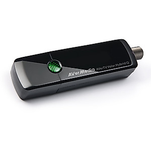 AVerMedia AVerTV Volar Hybrid Q, USB TV Tuner, ATSC, Clear QAM HDTV & FM Radio, Supports Windows 10 (H837)
