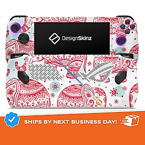 DesignSkinz - Compatible with Rog Ally - PC Skin Decal Protective Scratch Resistant Vinyl Wrap Gaming Cover - Sacred Red Elephant and Polkadots