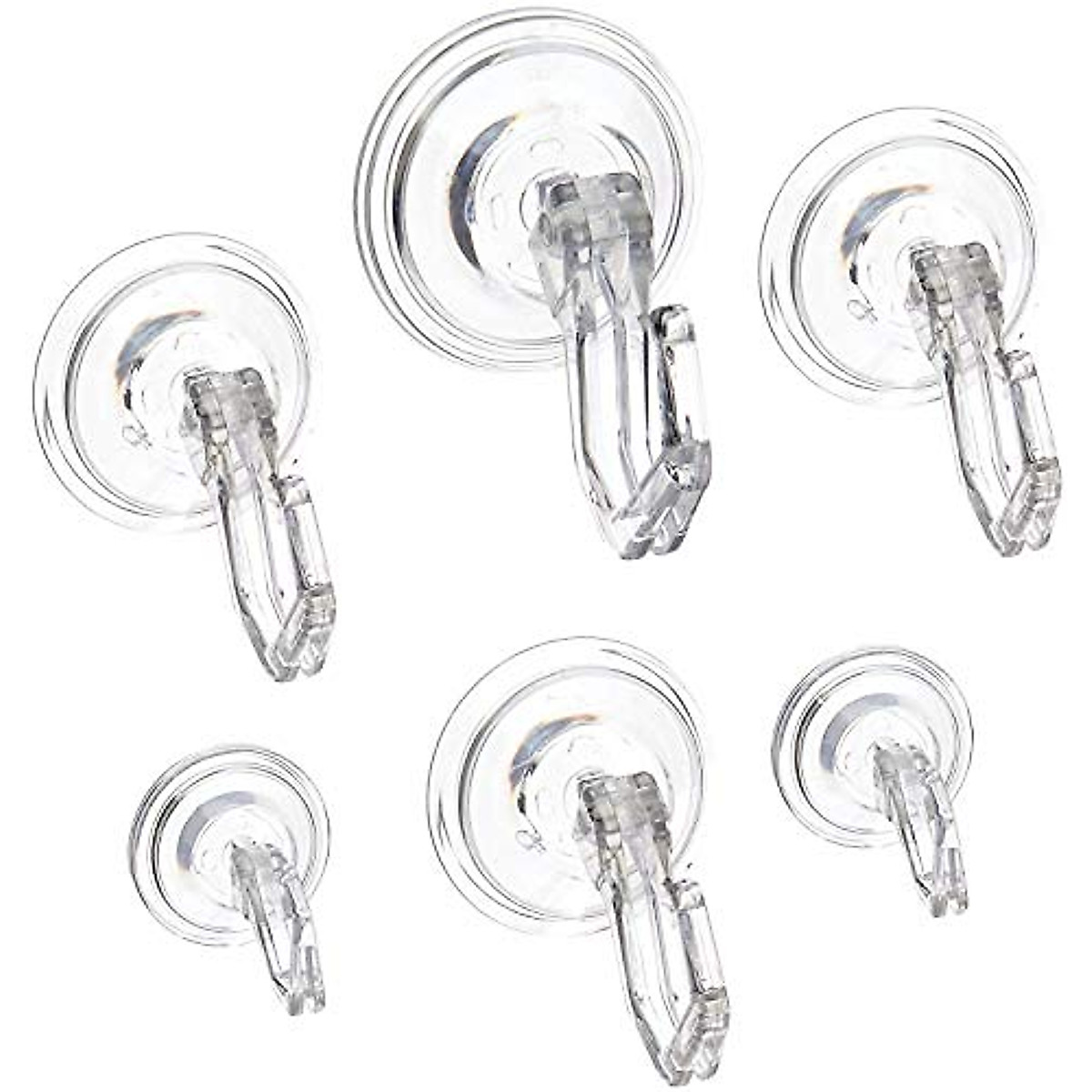 iDesign Hooks, Set of 6, Clear, 6 Count