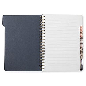 Fringe Studio Large Tab Notebook,"Tribal Lines", Flexible Paperback Cover, College Ruled, 5 Subject/Die-Cut Dividers, 7.25" X 10", 180 Lined Pages (343007), Multicolor