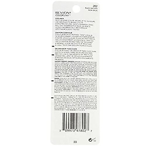 Revlon ColorStay Eyeliner Pencil, Black Brown [202], 0.01 oz (Pack of 5)