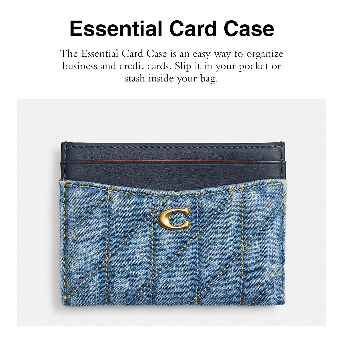 Coach Essential Card Case, Indigo