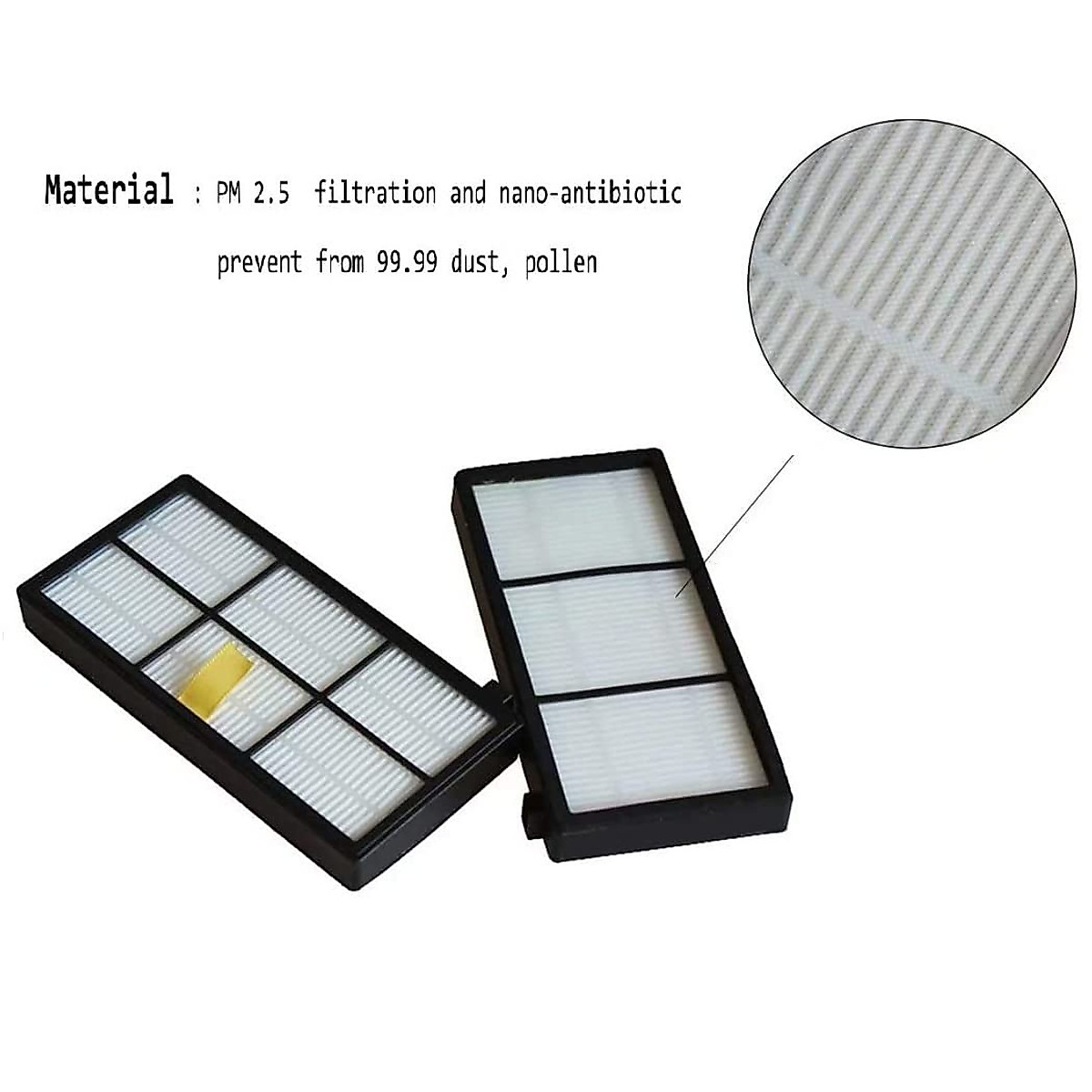 Replacement Parts Compatible with iRobot Roomba 960 980 981 985 900 Series,890 880 805 860 870 871 800 Series Vacuum Cleaner accessories kit (6 Filter,2 Rubber Brushes,6 Side Brush,Screws)