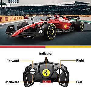 Voltz Toys Authentic 1:18 Scale Licensed Ferrari F1 75 Remote Control Car - Super Racing Collection for Kids and Adults - 2.4GHz RC Car for Gift