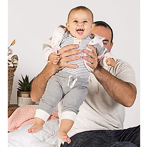 Burt's Bees Baby Unisex Baby Sweatshirts, Lightweight Zip-up Jackets & Hooded Coats, Organic Cotton and Toddler T Shirt Set, White Ruffle Zip, 6 Months US