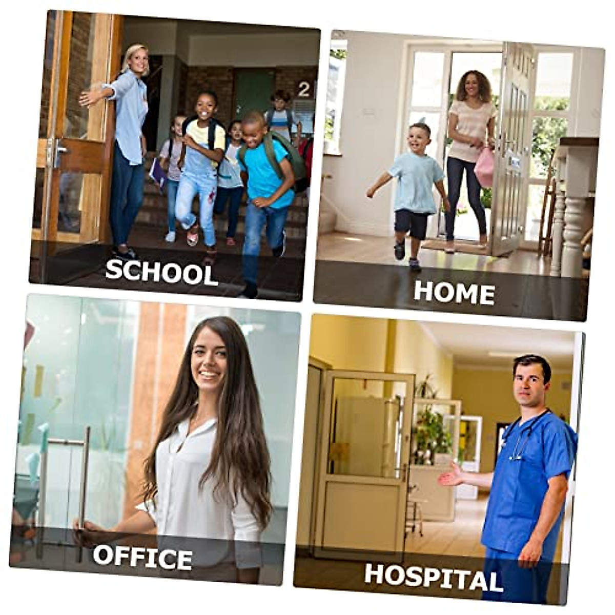 MAGICLULU 8 Pcs Door Stop Floor Door Open Holder Rubber Wall Shield Door Bumper Guard Bumper Protector Door Draft Door Lock Stopper Invisible Door Catch Hinge Stainless Steel No Punching