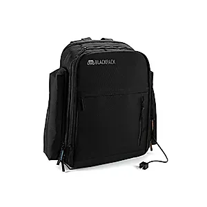 MOS BLACKPACK Grande, Durable Electronics Travel Backpack for 17"" Laptop, Tablet with Built in Cable Management (SW-44029)