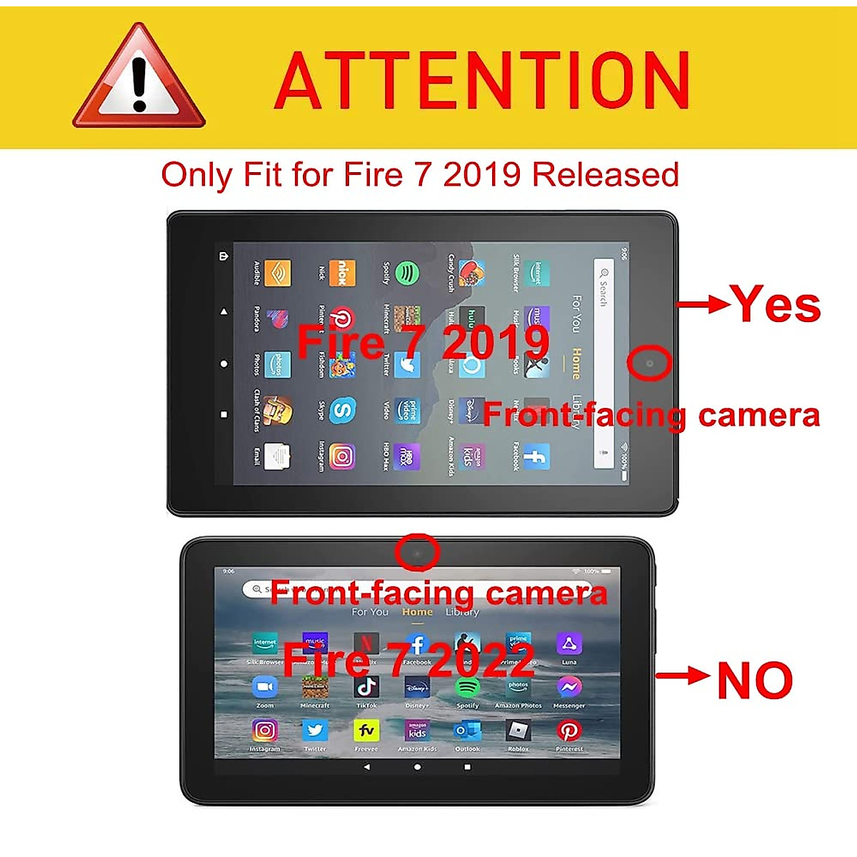 Famavala Folio Case Cover for Previous Version Fire 7 Tablet (9th Generation, 2019 Release) (Blugaxy)