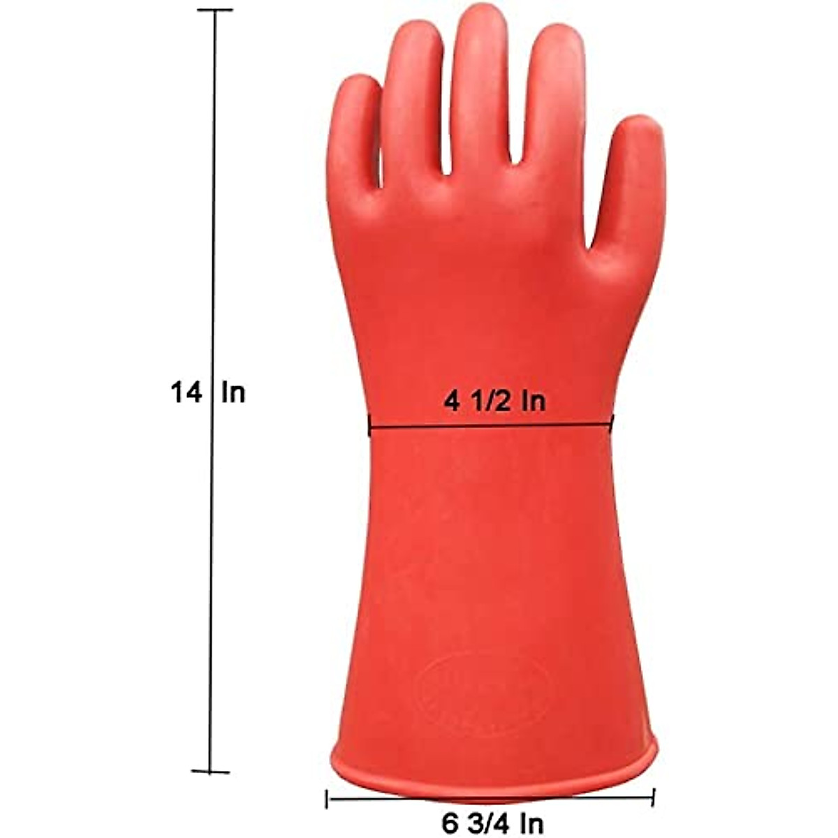 DJDEEK Electrical Insulated Lineman Rubber Gloves Electrician High Voltage Hand Shape Waterproof Safety Protective Work Gloves 12KV Insulating for Man Woman
