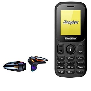 BoxWave Gaming Gear Compatible With Energizer Energy E10 - Touchscreen QuickTrigger Auto, Trigger Buttons Autofire Gaming Mobile FPS - Jet Black