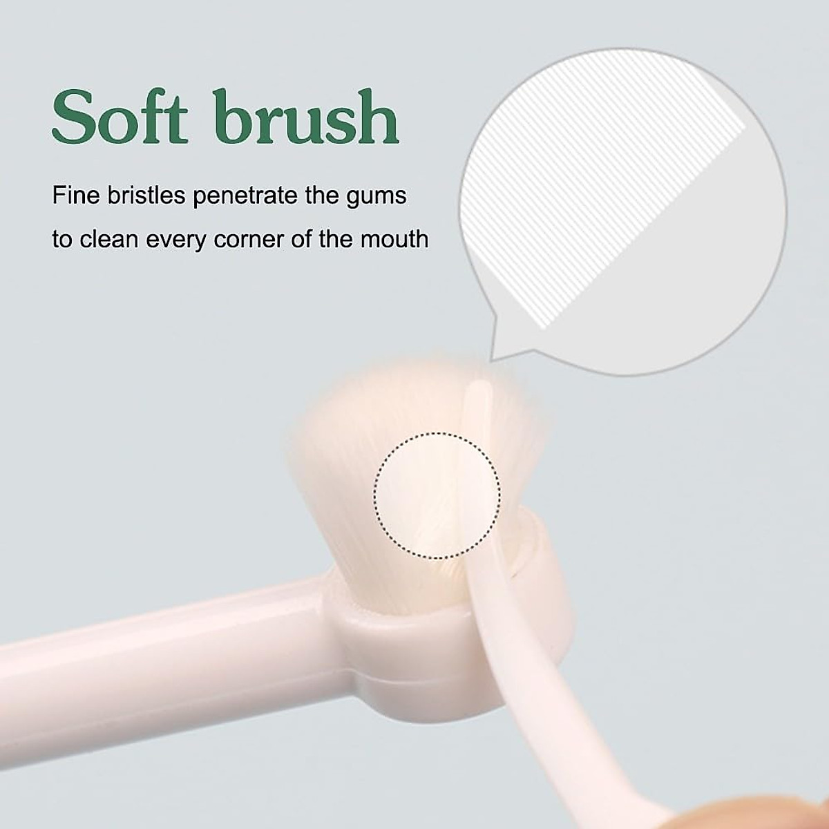 MiOYOOW 2PCS Dog Toothbrush, Pet Toothbrush with Ultra Soft Bristles for Sensitive Pet Teeth & Gums Puppy Kitten Cats Small Breed Dogs